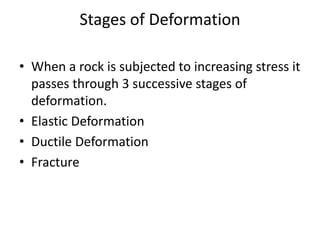 Modes of deformation of rocks presentation | PPTX