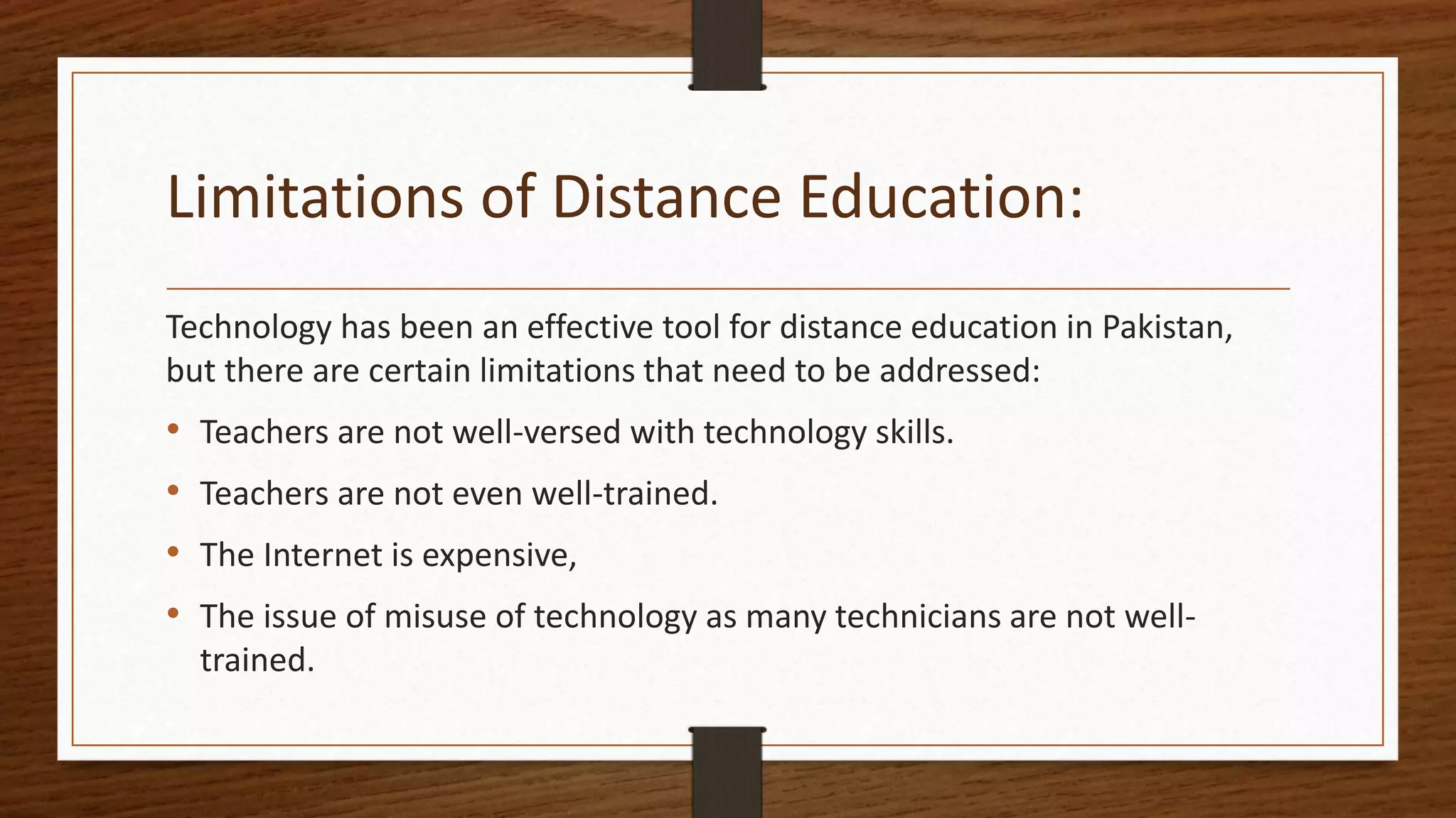Modes of Distance Education in Pakistan.pptx
