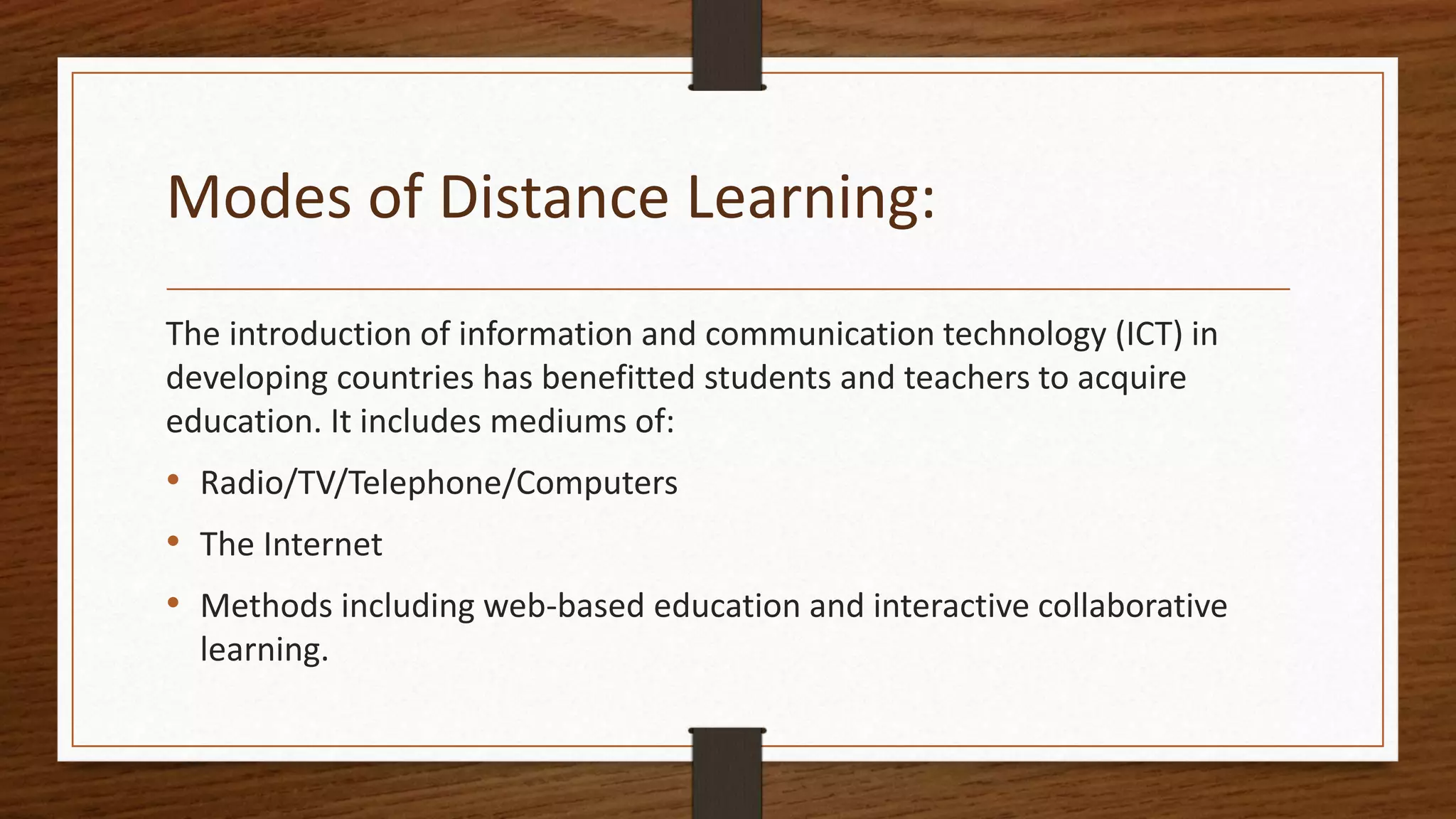 Modes of Distance Education in Pakistan.pptx