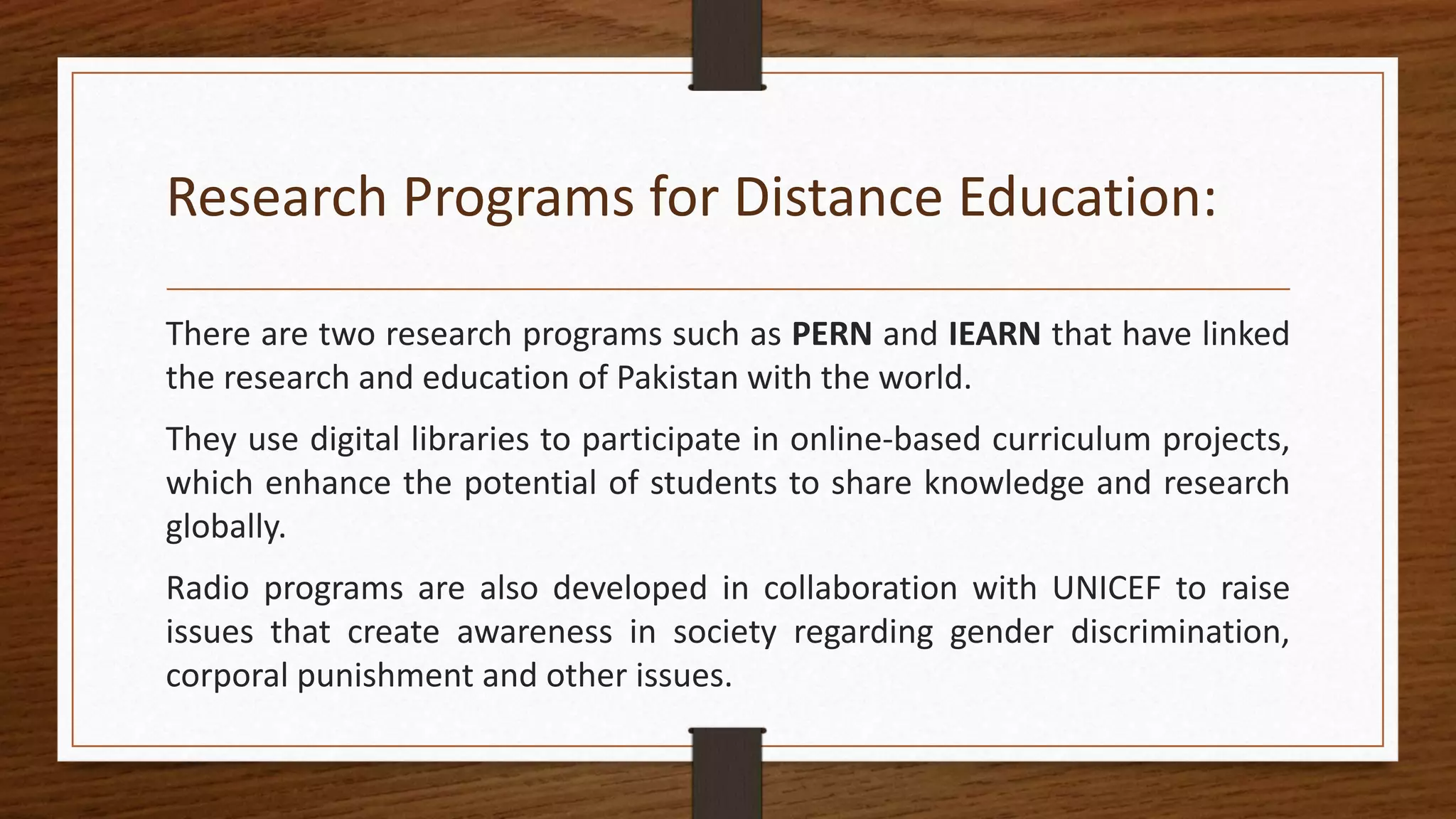 Modes of Distance Education in Pakistan.pptx