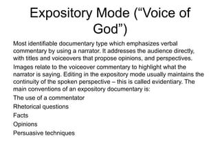 Types of documentaries (Bill Nichols) | PPT
