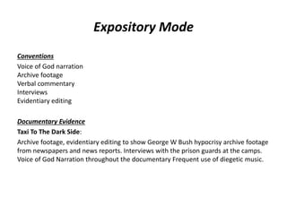 Modes of documentary | PPTX
