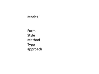 Modes of education | PPTX