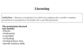 Modes of entry | PPT