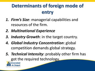 Modes of entry into foreign markets | PPTX
