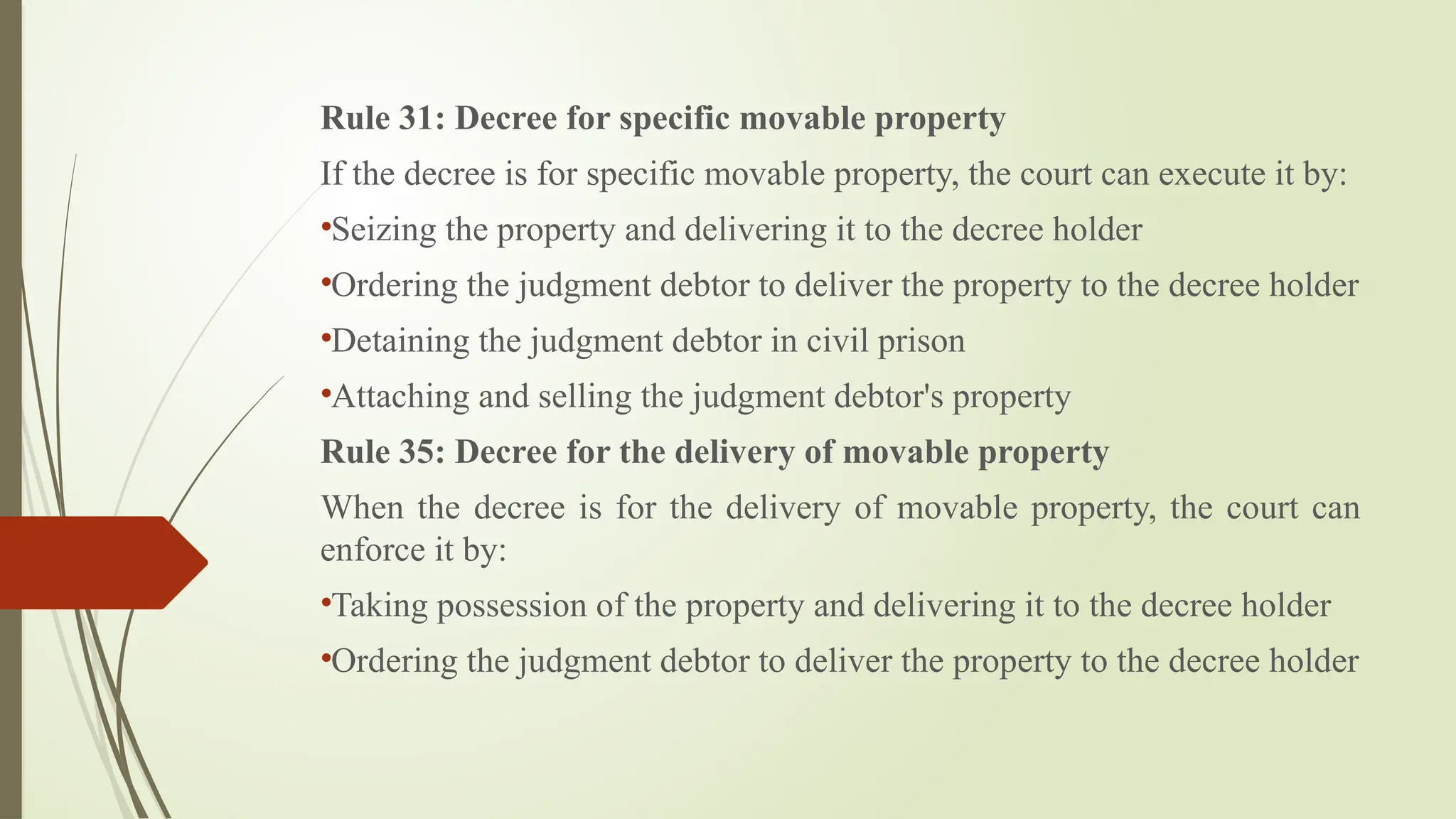 MODES OF EXECUTION CIVIL PROCEDURE CODE. | PPTX