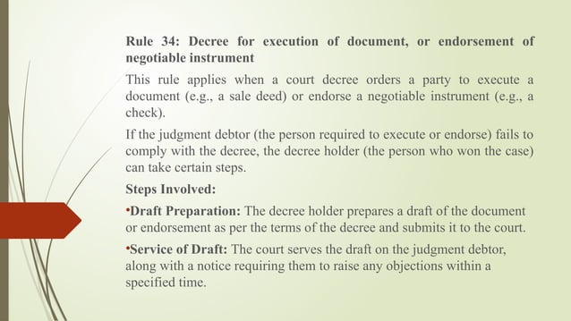 MODES OF EXECUTION CIVIL PROCEDURE CODE. | PPTX