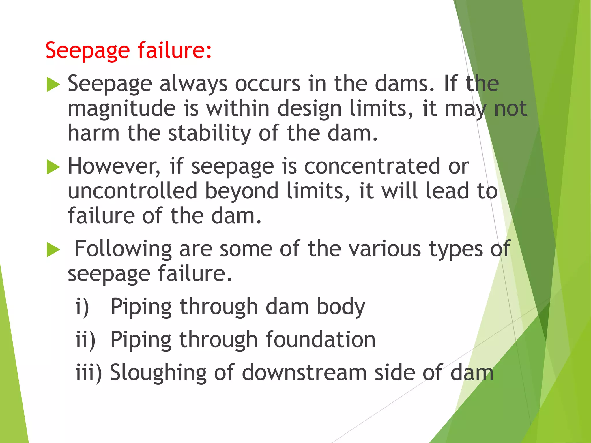 Modes of failure earth dams | PPTX