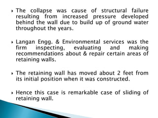 Modes of failure of retaining walls | PPTX