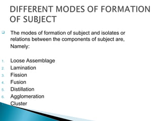 Modes of formation of subject | PPT