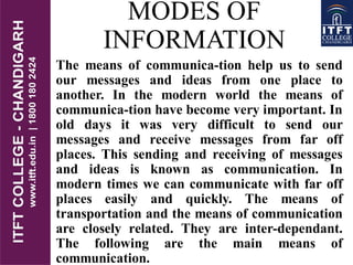 ITFT - Modes of information | PDF