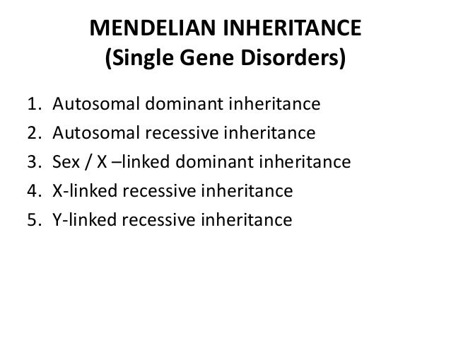 Modes Of Inheritancepptx Genetics Science
