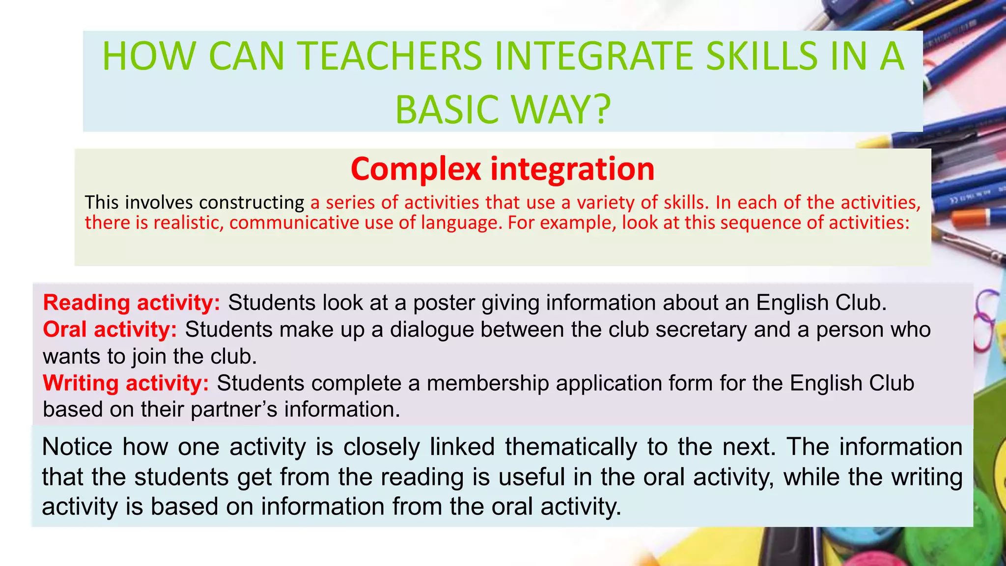 Modes of integrating all four skills | PPTX