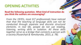 Modes of integrating all four skills | PPTX