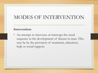 Modes of intervention_comm_med - abhijith | PPT