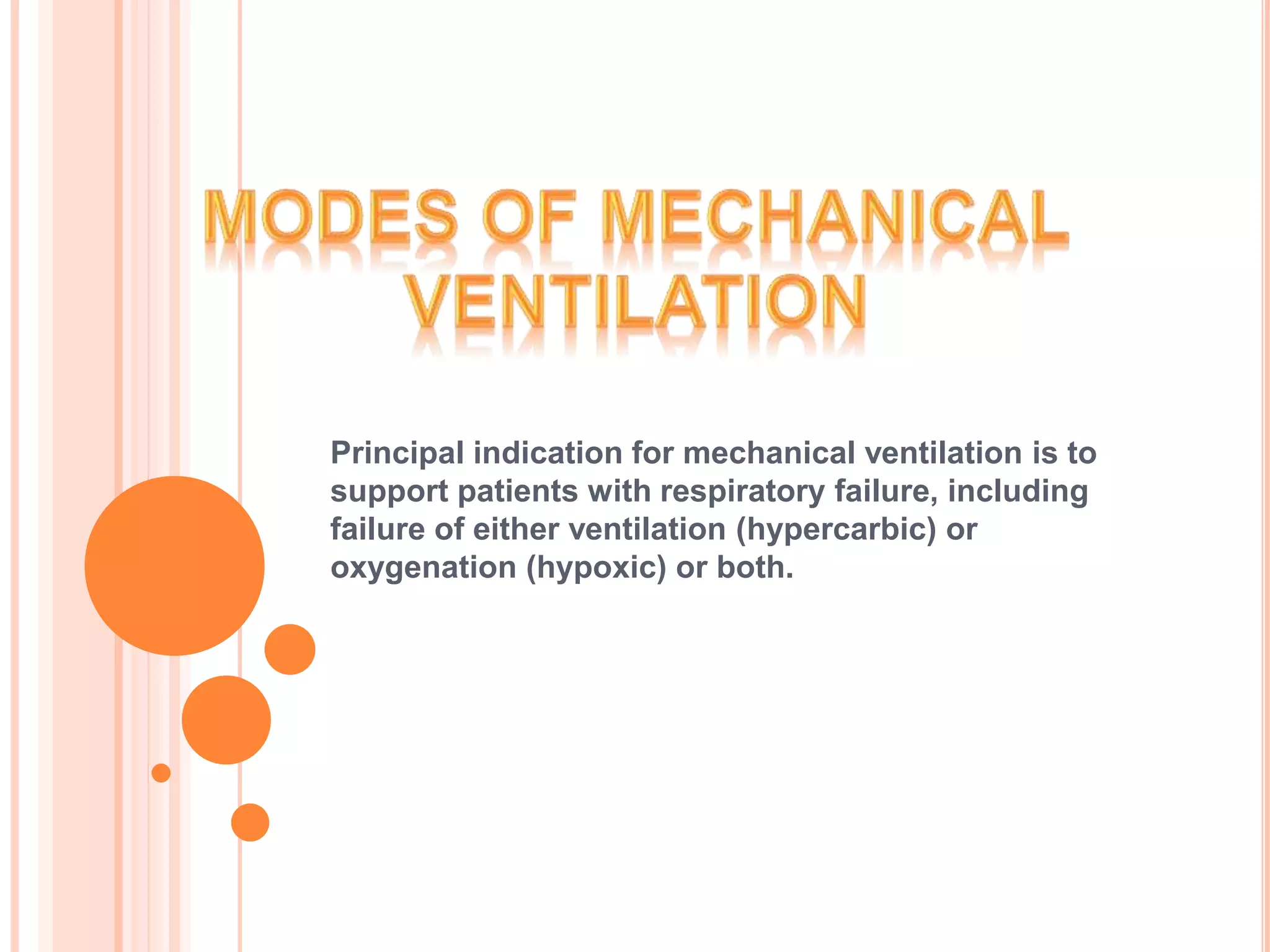 Modes of invasive mechanical ventilation | PPTX