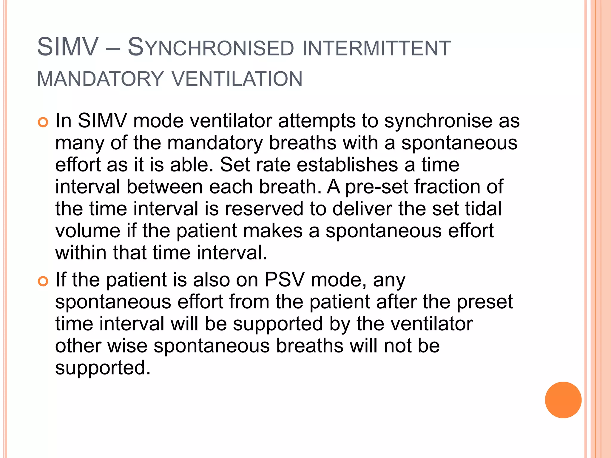 Modes of invasive mechanical ventilation | PPTX