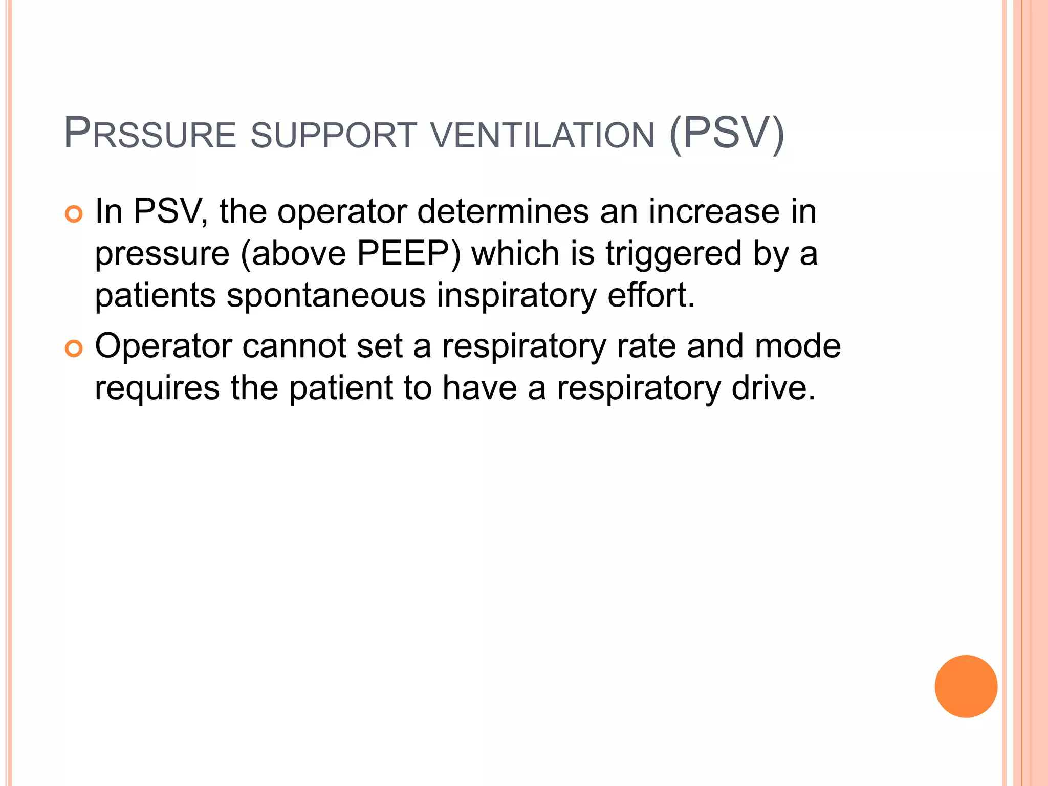 Modes of invasive mechanical ventilation | PPTX