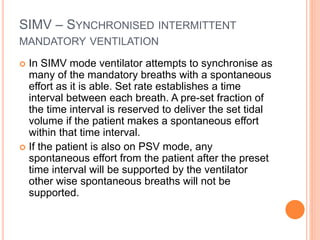 Modes of invasive mechanical ventilation | PPTX