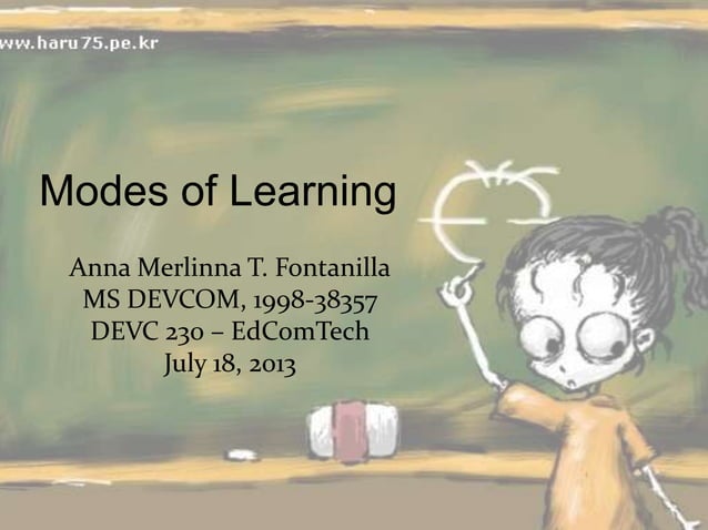 Modes of learning | PPTX