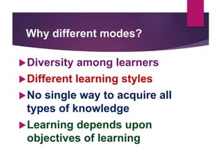 Modes of Learning | PPTX