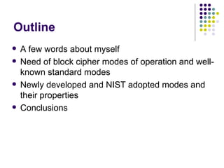 Block Ciphers Modes of Operation | PDF