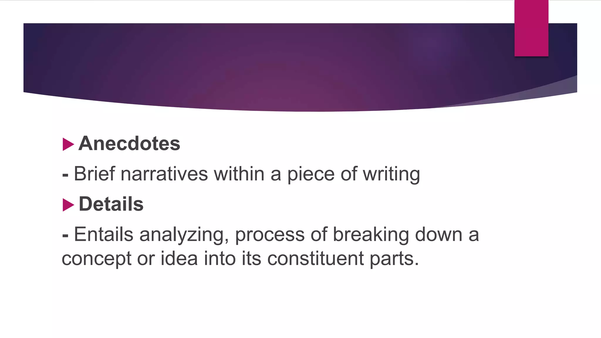 Modes of Paragraph Development | PPTX