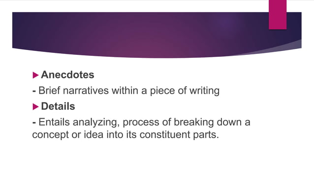 Modes of Paragraph Development | PPTX