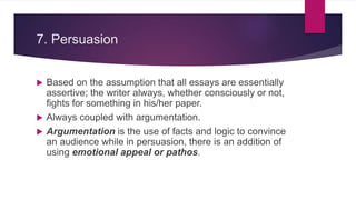 Modes of Paragraph Development | PPTX