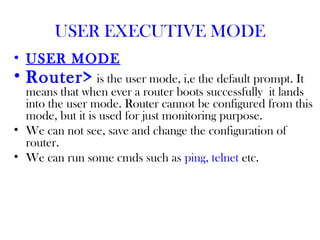 Modes of router | PPT