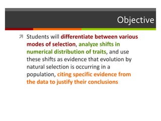 Modes of selection lesson | PPTX