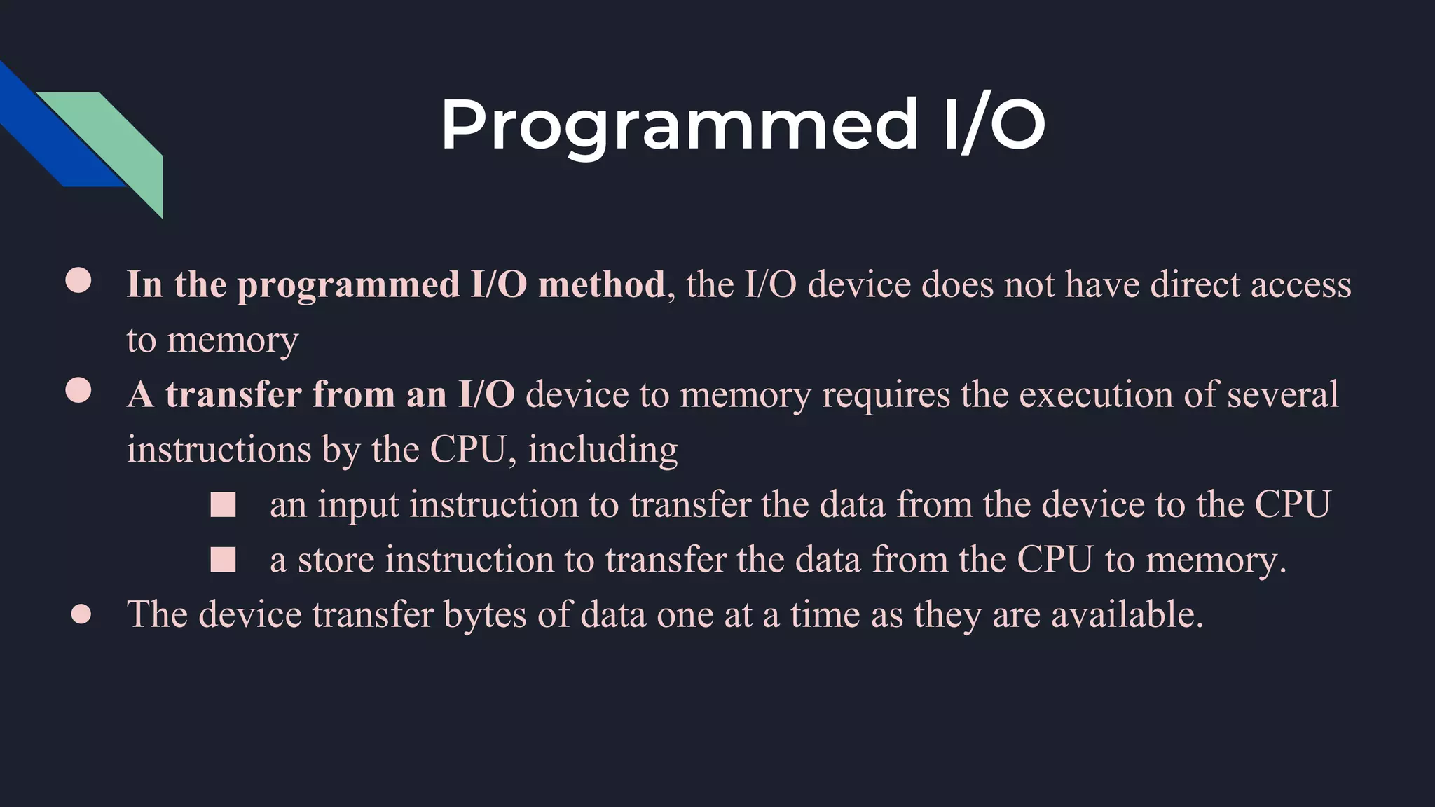 Modes of transfer - Computer Organization & Architecture - Nithiyapriya ...