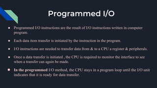 Modes of transfer - Computer Organization & Architecture - Nithiyapriya ...