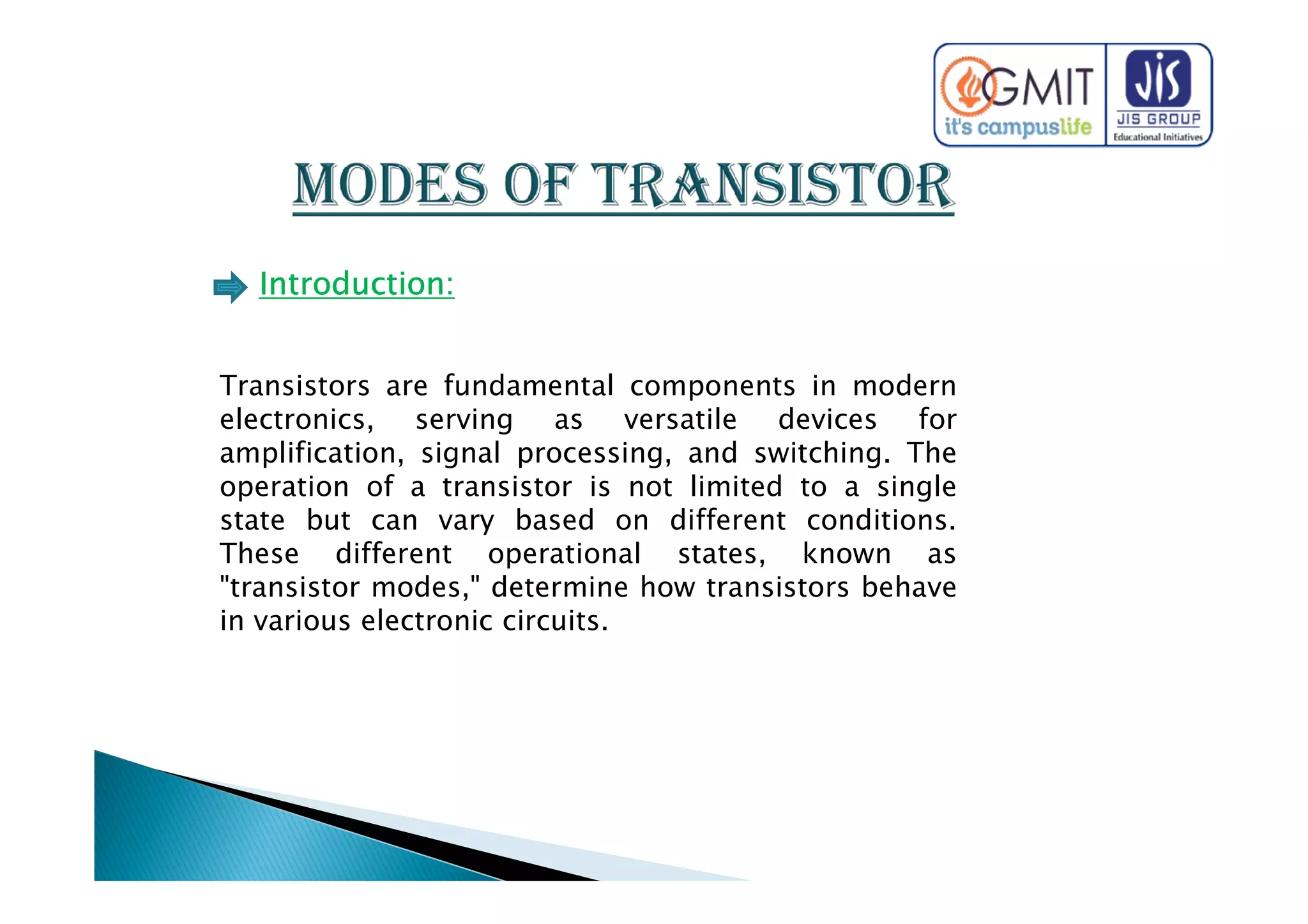 Modes of transistor.pdf