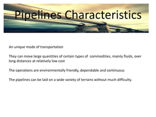 Modes of transportation - Pipelines | PPTX