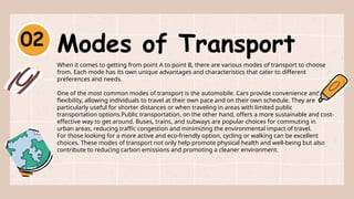 Exploring Various Modes of Transport and Safety for Pre-K Children | PPTX