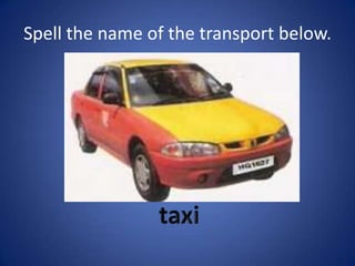 Modes of transport introduction | PPSX