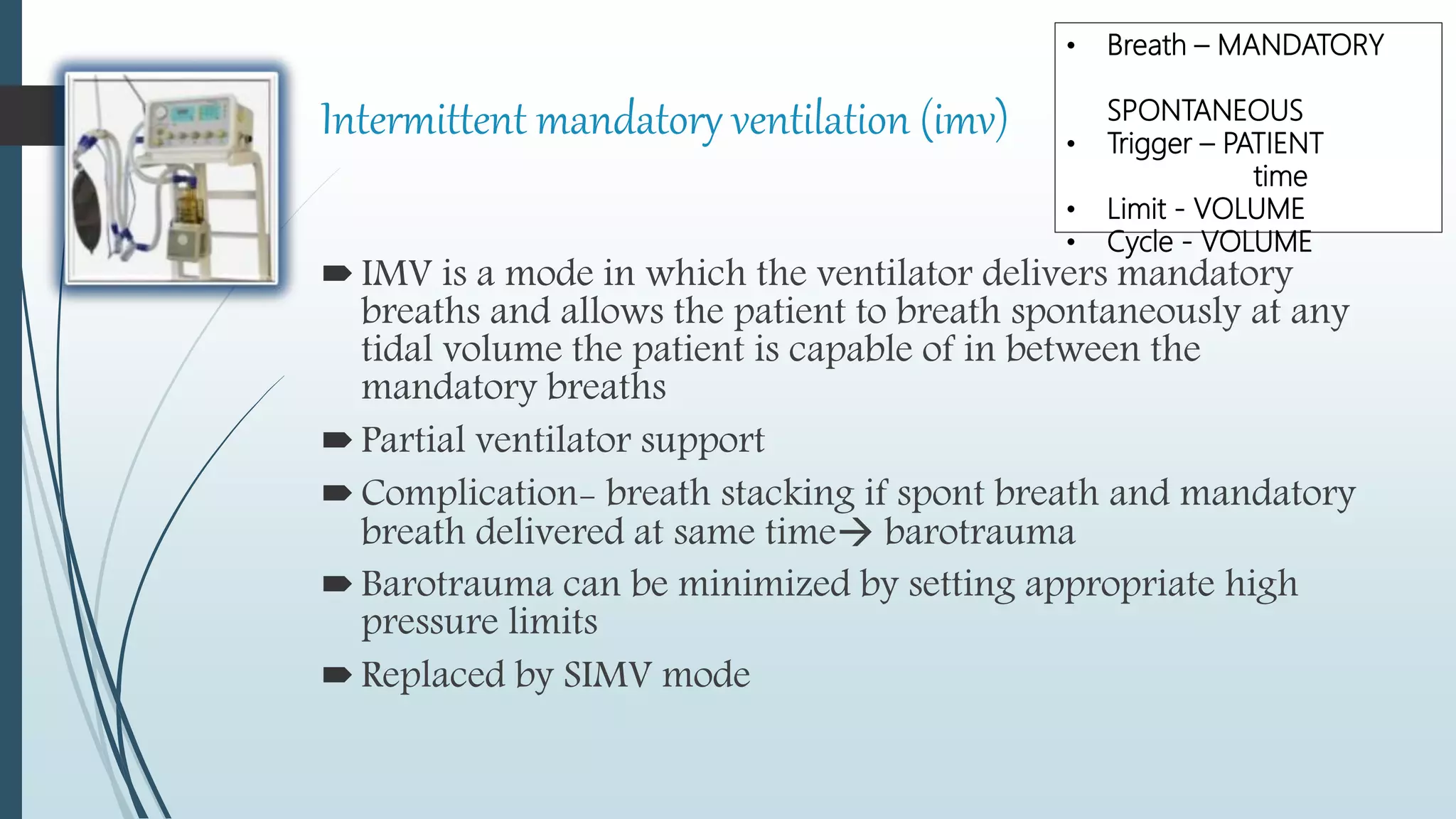 Modes of ventilation and weaning | PPTX