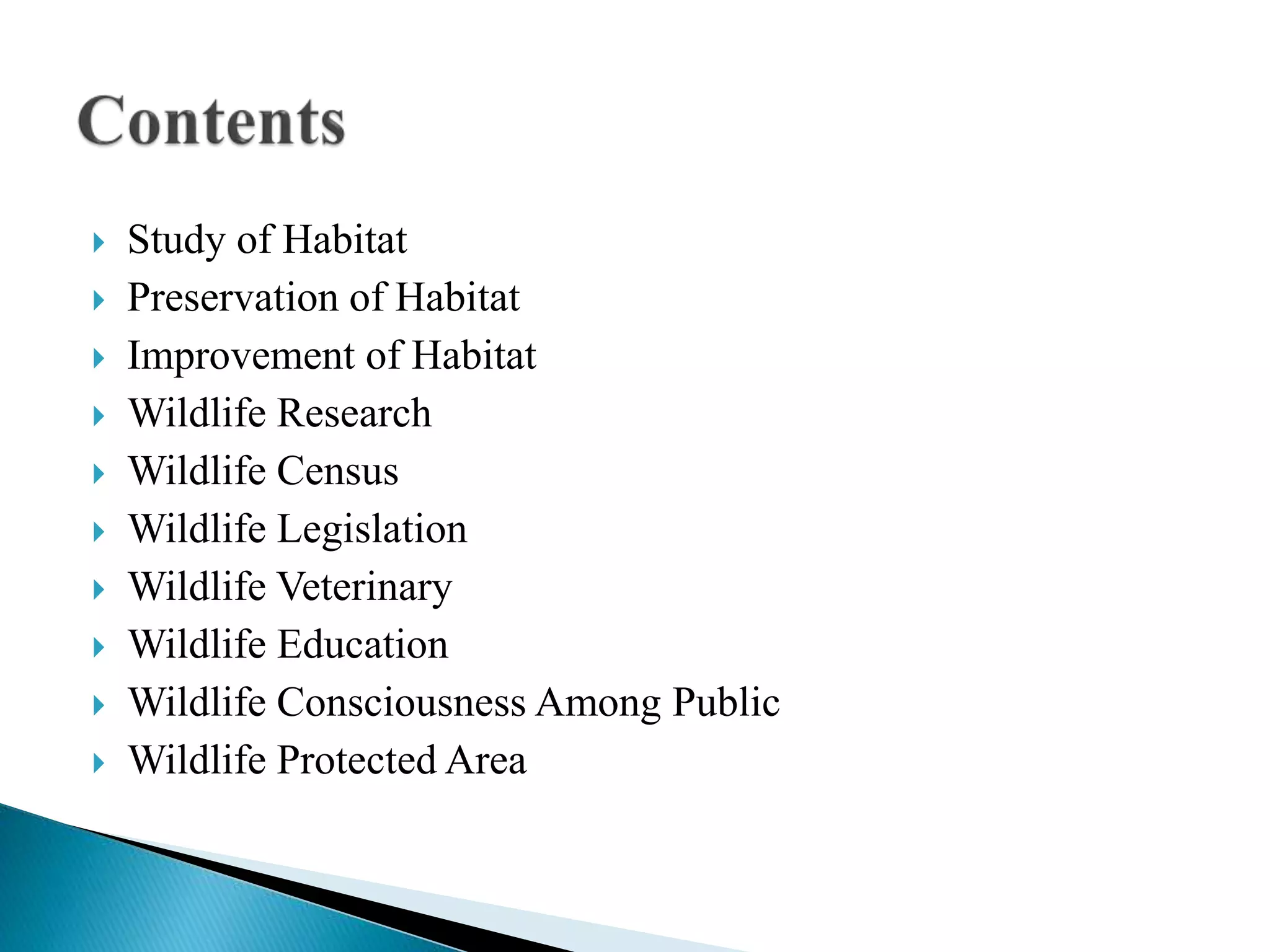 Modes of wildlife conservation | PPTX
