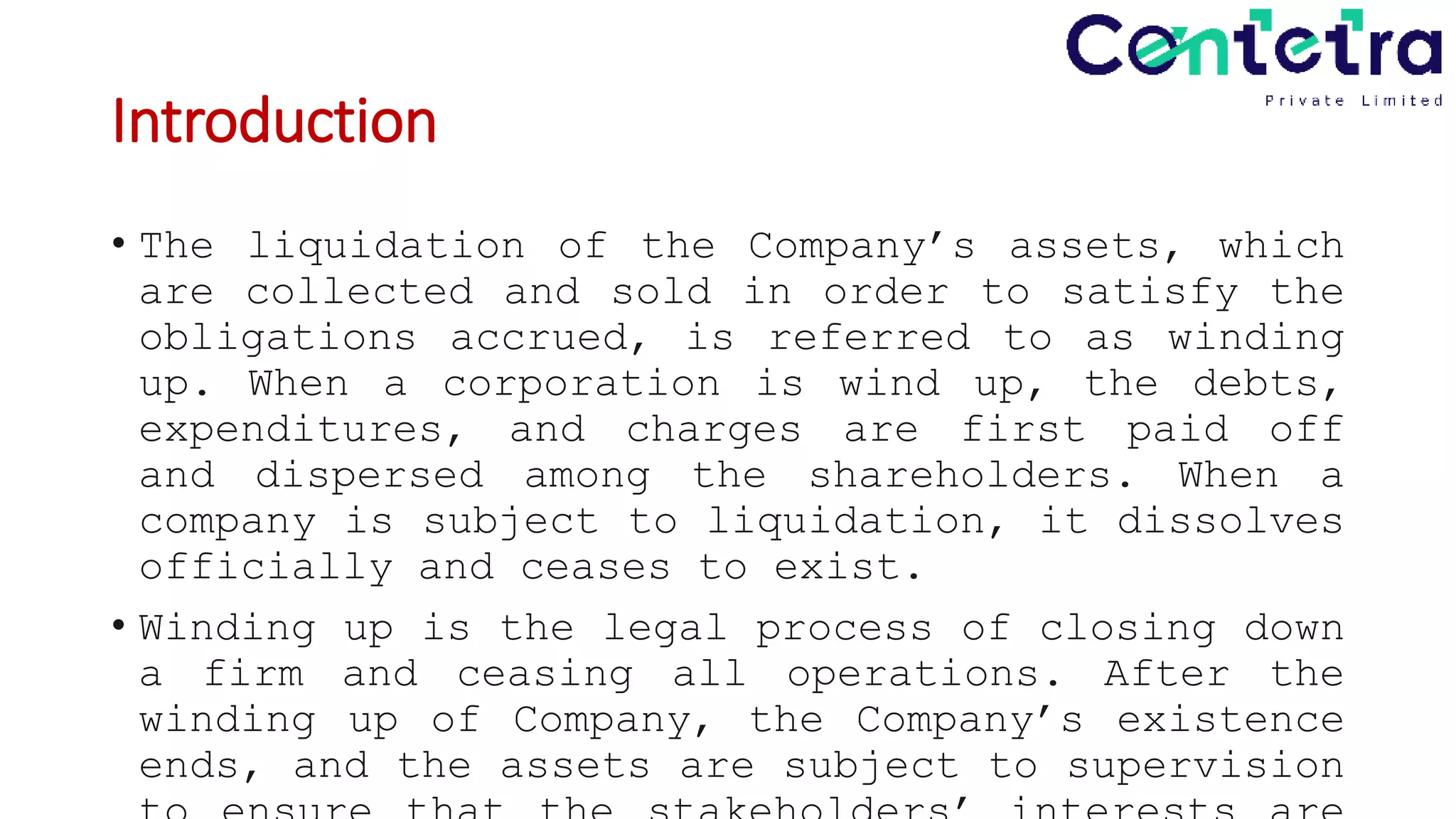 Modes of Winding up of a Company | PPTX