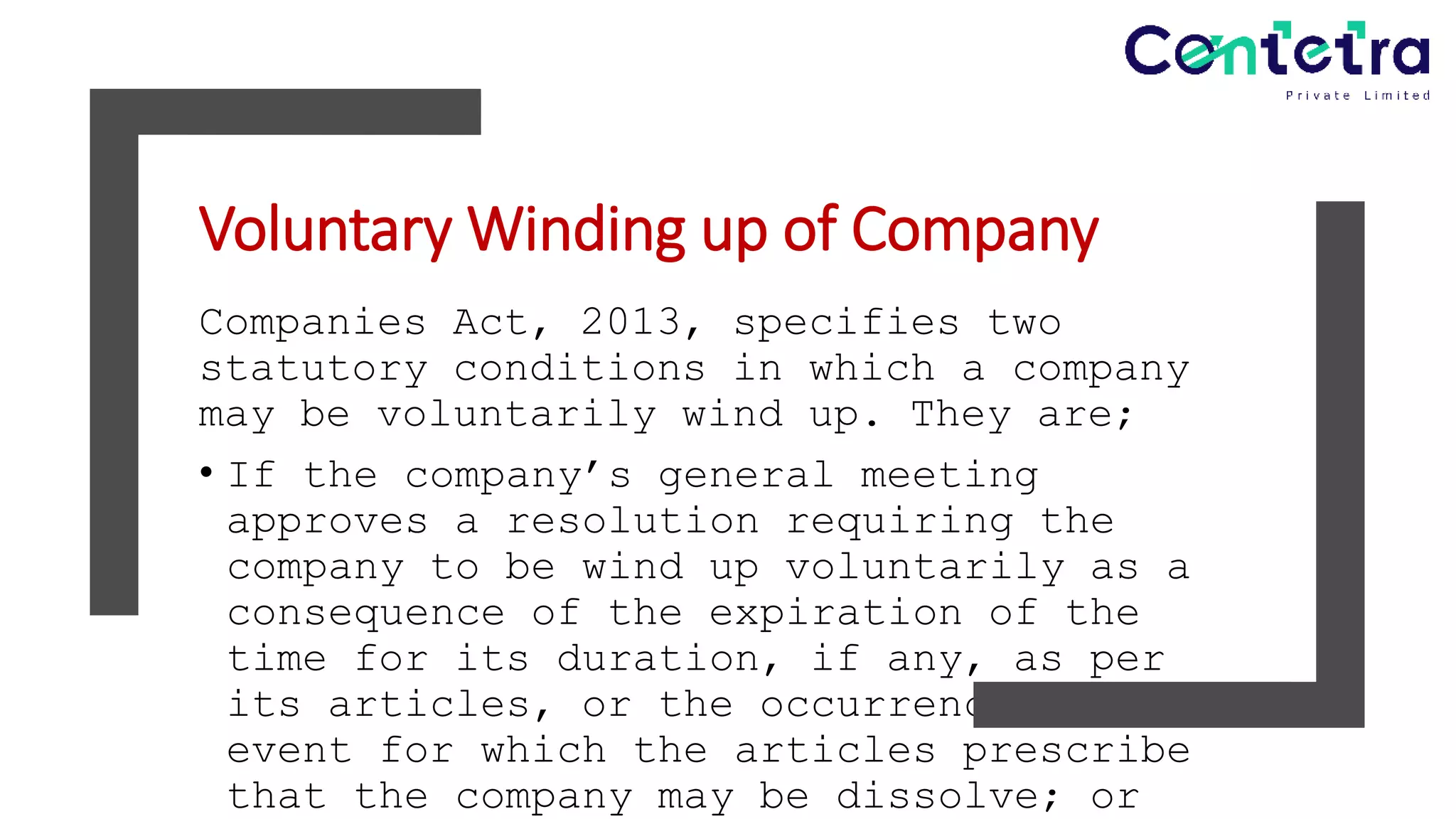 Modes of Winding up of a Company | PPTX