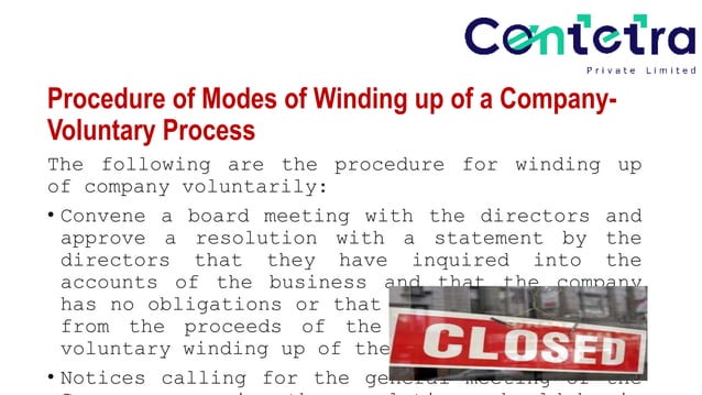 Modes of Winding up of a Company | PPTX | Bankruptcy | Business Banking ...