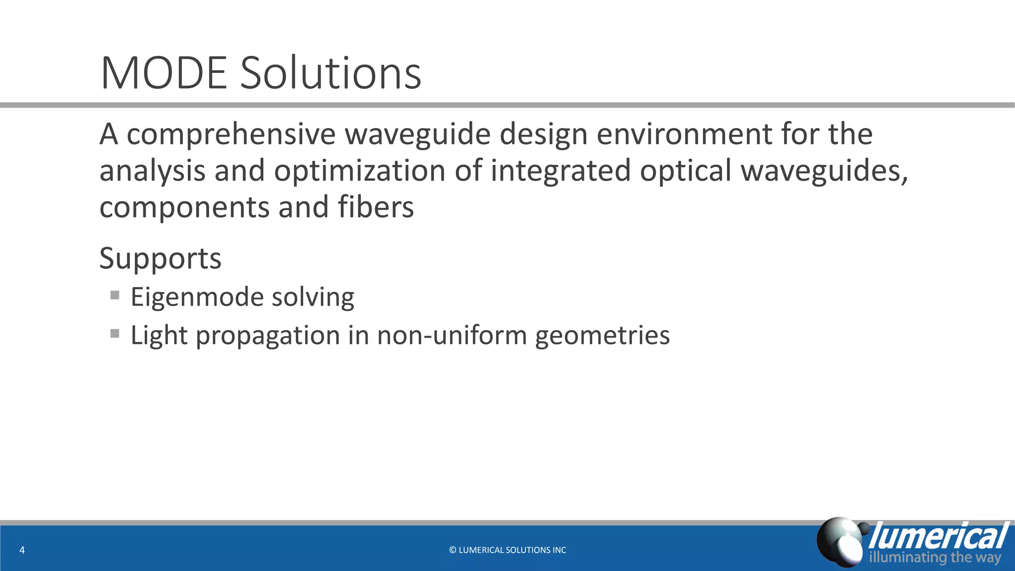 Lumerical Software: MODE Solutions | PDF