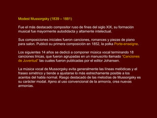 Modest Mussorgsky - Biografia | PPS