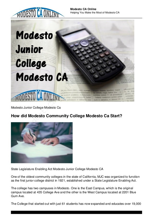 Modesto Junior College Modesto CA