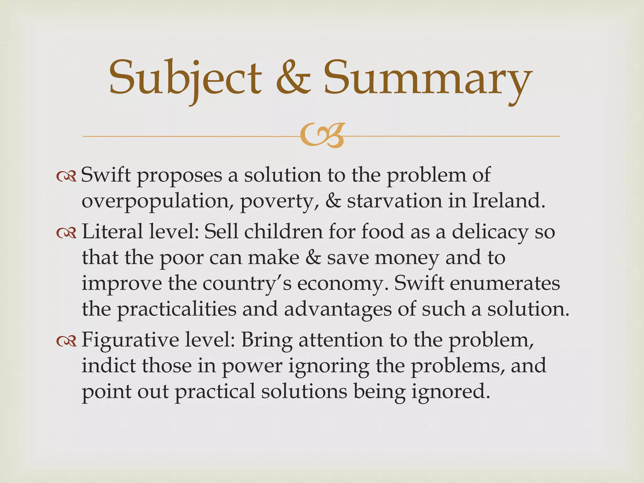 Modest proposal sample presentation | PPTX