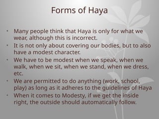 Modesty in islam to understand Islamic concept of modesty | PPTX