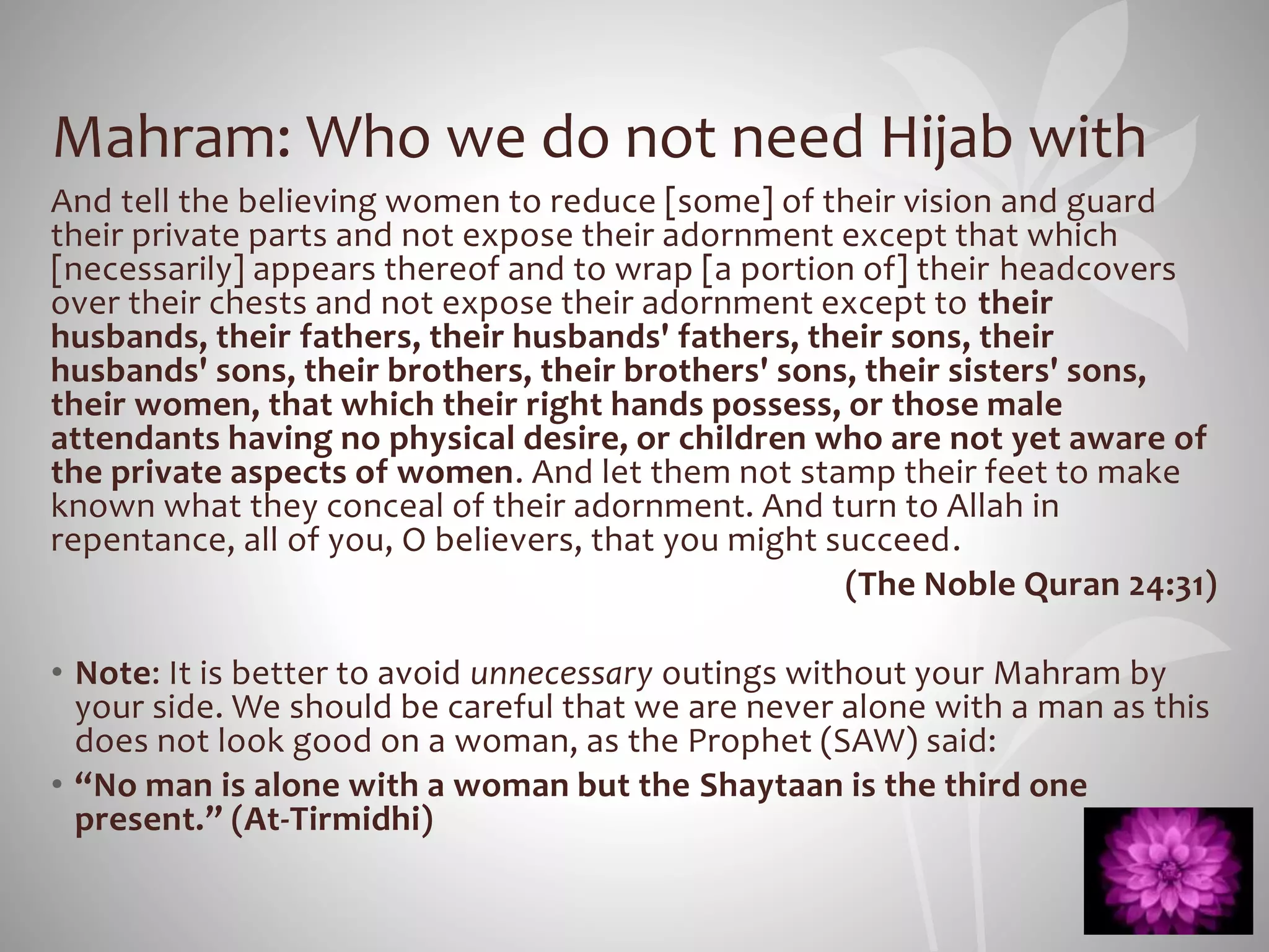 Modesty: A Part of Iman (Sisters) | PPTX