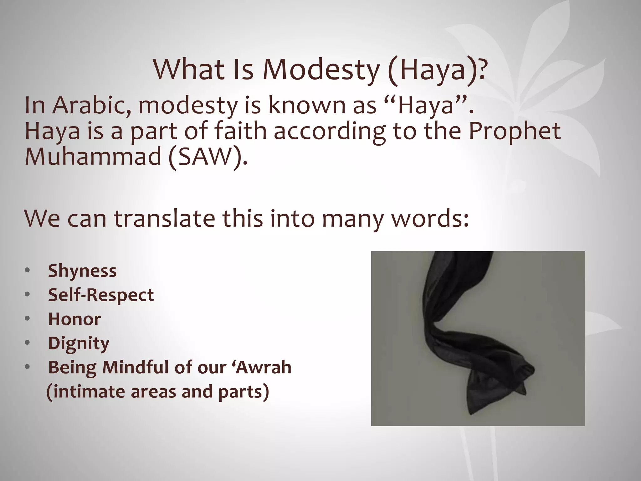 Modesty: A Part of Iman (Sisters) | PPT