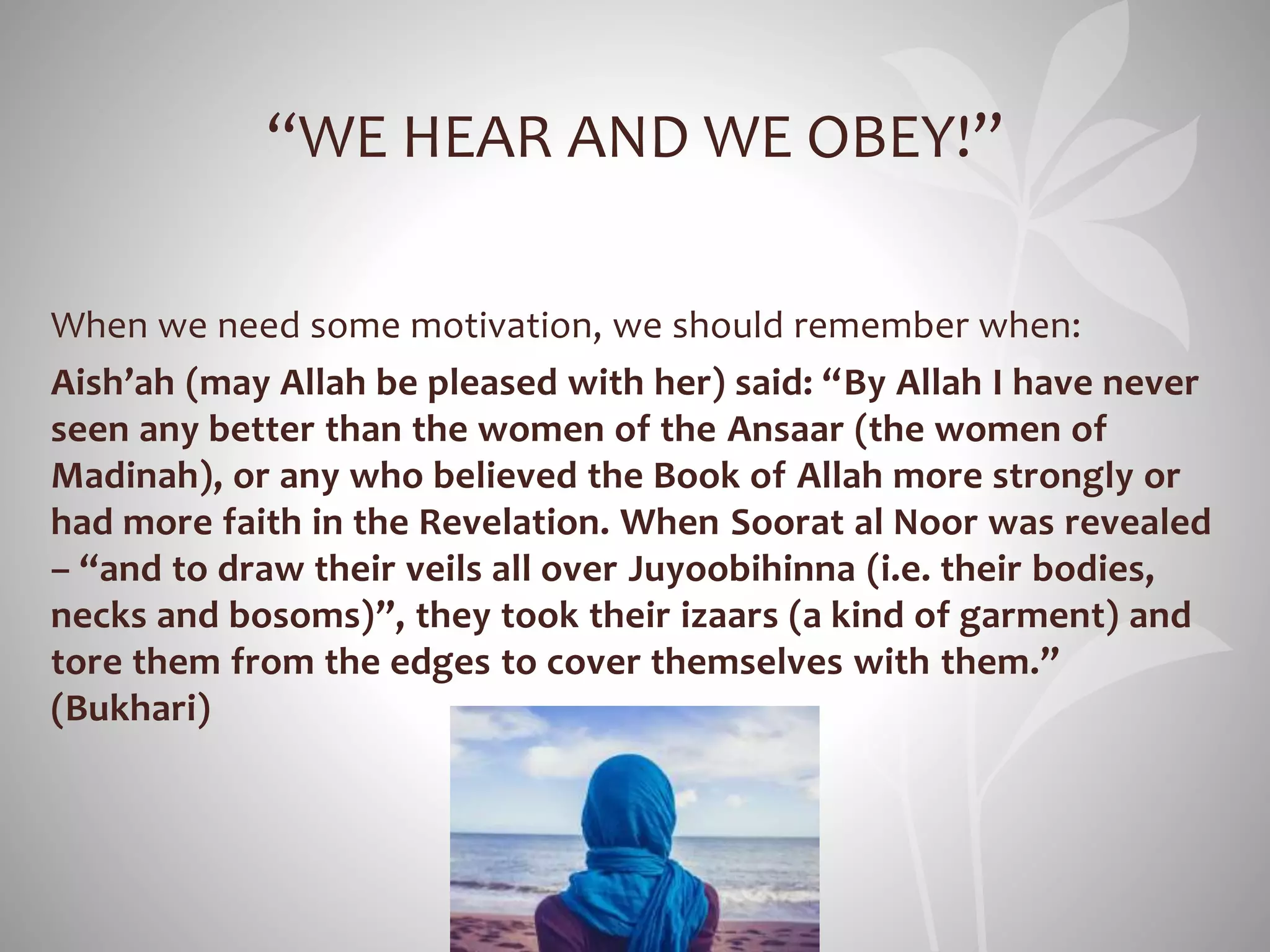 Modesty: A Part of Iman (Sisters) | PPT